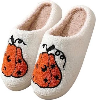 Generic Pantoufles dhiver en feutre pour femme - Chaudes - Pour Halloween - Doublées - Doublées - Chaussons dhiver - Chaussons dinvité - Unisexe - Antidérapan