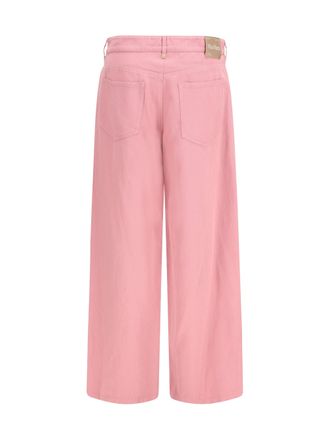 Max Mara Womens Cotton And Linen Pants Peonia Cotton; Trousers