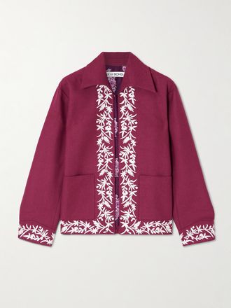 Alix of Bohemia Veste En Soie À Broderies Jude Canyon - Rouge