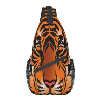 AOOEDM Bengal Tiger Stripe Cross Chest Bag Diagonally Sling Rucksack Crossbody Umhängetasche Reisen Wandern Daypacks für Männer Frauen