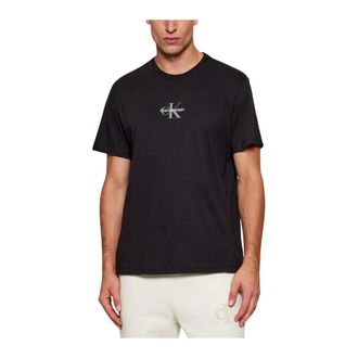Calvin Klein Jeans Homme, Tops, Noir, Taille: 2XL T-Shirt en Coton &agrave; Manches Courtes et Col Rond