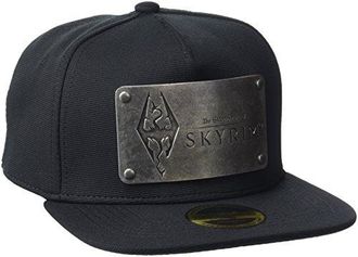 Meroncourt The Elder Scrolls Skyrim Dovakiin Casquette de Baseball avec Logo en m&eacute;tal Noir Taille Unique