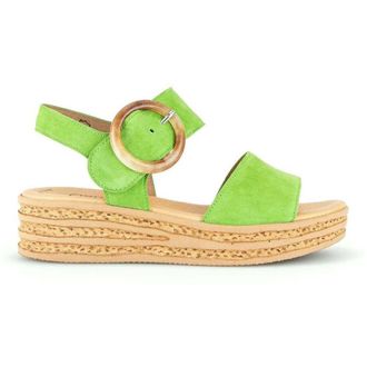 Gabor Sandales en cuir &agrave; talon compens&eacute;