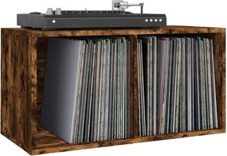 Generic LP-Aufbewahrungsbox, Freistehender Organizer mit Zwei F&auml;chern, Schallplatten-Organizer aus Holzwerkstoff f&uuml;r Wohnzimmer und Heimb&uuml;ro-Dekoration (Ger&auml;u