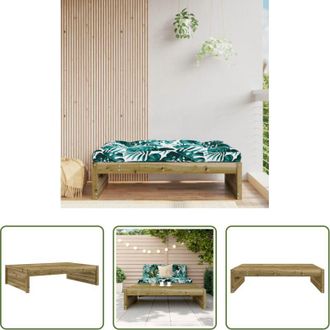 vidaXL Holz - Gartenhocker 120x80 cm Kiefernholz Impr&auml;gniert