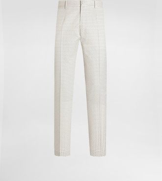 Dolce & Gabbana Micro Pattern Jacquard Trousers - Mann Hosen Und Shorts Multicolor 54