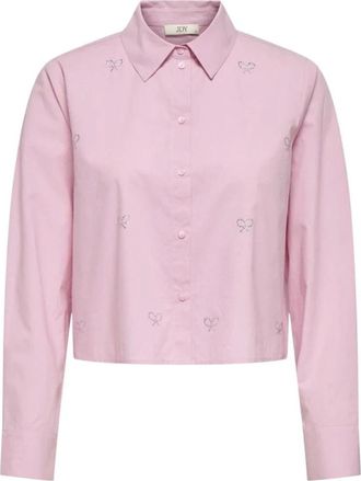 Jacqueline de Yong Jacqueline de Yong, Femme, Blouses et Chemises, Rose, Taille: 38 FR Classic Long Sleeve Round Neck Shirt