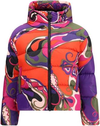 Pucci Femme, Vestes, Multicolore, Taille: 40 FR Orchidee Print Down Jacket