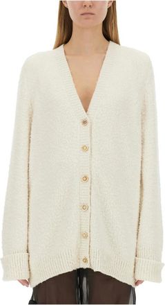 Maison Margiela Femme, Pulls, Blanc, Taille: 40 FR Pilling Effect Knit Cardigan