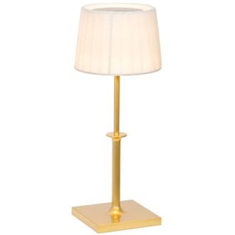 Zafferano Poldina Classic Zafferano LED-Tischleuchte mit Touch-Dimmer, wiederaufladbar, elegantes kabelloses Design, Gold