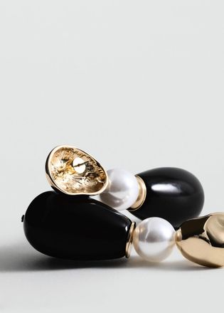 Mango Boucles doreilles pendentifs combin&eacute;s or - Femme - Taille unique - MANGO