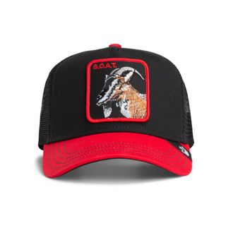 Goorin Brothers Trucker Cap The Goat Steer Black Schwarz Rot, Size:OneSize