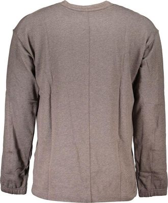 Calvin Klein Logo Embroidered Cotton Sweatshirt - Brown