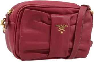 Prada Pre-owned Sac bandouli&egrave;re en cuir - Femme - Pre-owned - Rose - Taille: ONE Size