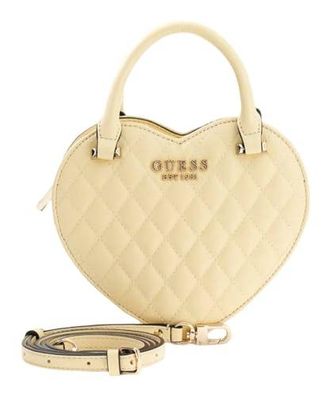 Guess sac à main sac à épaule bandoulière Atabey Heart Bag Yellow jaune clair