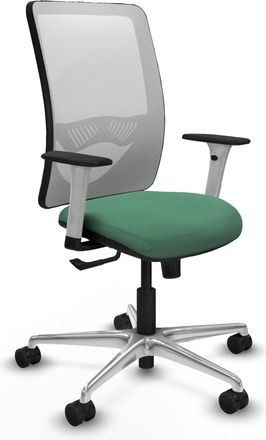 Piqueras y Crespo Zulema PC-Stuhl mit wei&szlig;en und schwarzen Armlehnen, h&ouml;henverstellbare Lendenwirbelst&uuml;tze, ausgestattet mit Sincro 3-Positionen und Schneideschaum, Wei