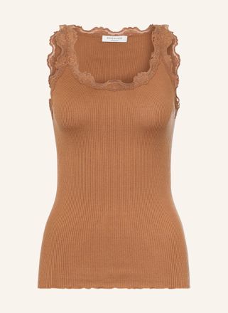 Rosemunde Seidentop Babette Mit Spitze braun