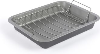 Salter Salter Essentials 41 cm Bräter - Antihaft rechteckiges Ofenblech, spülmaschinenfest, leicht zu reinigen, hergestellt in Großbritannien, leichtgewichti