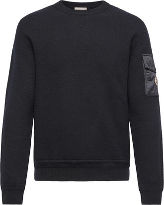Moncler Moncler Pull En Laine, Homme, Bleu, Taille: 3xl