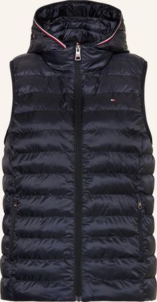 Tommy Hilfiger Steppweste Mit Abnehmbarer Kapuze blau