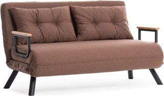 Dmora 2-Sitzer SchlafsofaCalvin, Verwandelbares Sofa, Lineare Stoffstruktur, Schlafsessel mit Stauraum, 133x78 h78 cm, Dunkelgrau - Dmora