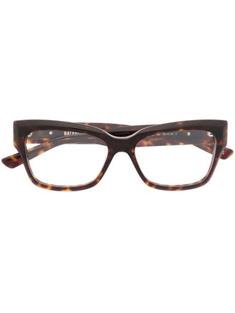 Balenciaga lunettes de vue &agrave; plaque logo - Marron