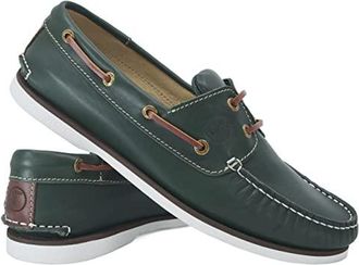 Seajure Chaussures Bateau Homme Fakarava Cuir Vert (Numeric_44)