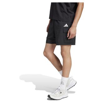 adidas Mens Essentials Small Logo Cargo Chelsea Shorts Black/White 4XL