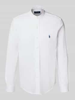 Polo Ralph Lauren Regular Fit Freizeithemd mit Label-Stitching und Stehkragen