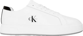 Calvin Klein Basket Logo Spielplatz Turnschuhe f&uuml;r Herren, Cupsohle (Wei&szlig;/Schwarz)