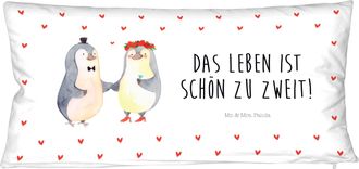Mr. & Mrs. Panda Kissen Pinguin Heirat - Geschenk, Liebeskissen, Just Married, Hochzeit, Kuschelkissen, Paarkissen, Partnerkissen, Frau, Mann, Verheiratet, Kopfkissen,