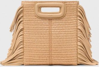 Maje M Mini-tasche Mit Basteffekt - Beige - Maje