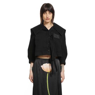 Simone Rocha Cropped Sailor Collar Workwear Jacket