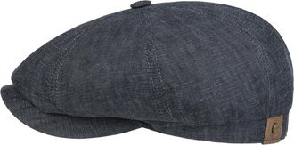 Stetson Hatteras Flatcap Leinen Damen/Herren - M&uuml;tze mit Baumwollfutter - Flat Cap mit Sonnenschutz UV 40+ - Schirmm&uuml;tze Fr&uuml;hjahr/Sommer - Ballonm&uuml;tze Denim 6