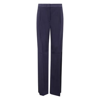 Alberta Ferretti Satinhose - - Trousers - Damen - Blau - M