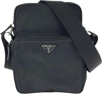 Prada Pre-owned Sac bandouli&egrave;re en nylon Tessuto - Femme - Pre-owned - Noir - Taille: ONE Size