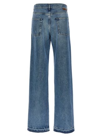 Stella McCartney Two-Tone Layered Denim Jeans - Blue