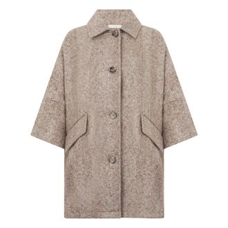 Fedeli Manteau court en maille - Femme - Manteaux - Beige - Taille: 40 FR