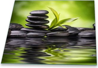 Decorwelt Herdabdeckplatte Abdeckung Ceranfeld Abdeckplatte Schneidebrett 1-Teilig 60x52 Bambus Grün Spritzschutz Glasplatte Ceranfeldabdeckung Schutz Kochplatt