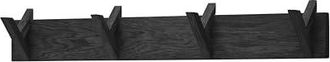 Robas Lund Wand-/Garderobenleiste BANTRY, Eiche massiv, schwarz gebeizt, 4 Haken, B/H/T: 80/13/12 cm