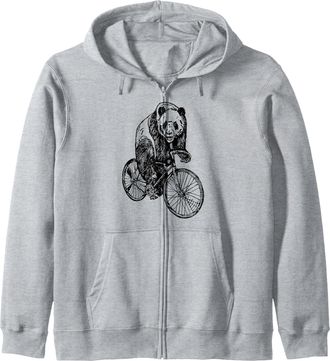 Seembo Panda Fahrrad Tier B&auml;r Radfahrer Biking Bike Kapuzenjacke