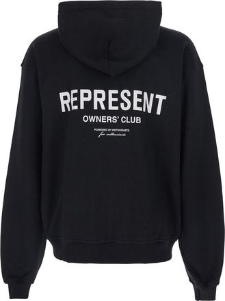 Represent Cotton Zip Hoodie - Black