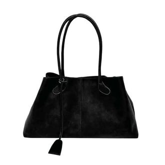 Generic Sac &agrave; bandouli&egrave;re r&eacute;tro en cuir synth&eacute;tique pour femme et fille - Pour voyage, shopping, travail, usage quotidien, Noir, 18.11*3.94*10.63inch