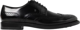 Tod's Homme, Chaussures, Noir, Taille: 43 EU Chaussures &agrave; lacets en cuir
