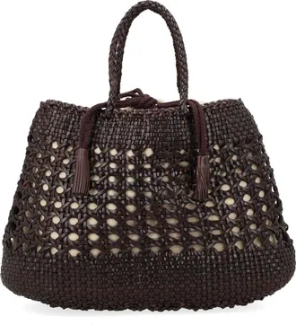 Dragon Diffusion Womens Handbag Santa Cano Dark Brown Leather Handbags Hand Bags