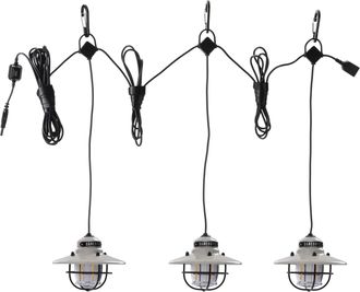 Barebones Camping Laterne Edison String Pendel Retro Lampe Dimmbar Stahl USB LED Vintage White