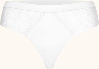 erlich textil Erlich Textil Gertrud String Gro&szlig;e Cups Mit Baumwolle (Aus Umstellung Auf Biologischen Anbau) - Flache N&auml;hte weiss