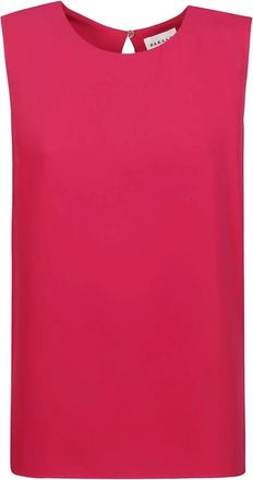 P.A.R.O.S.H. P.a.r.o.s.h., Femme, Tops, Rouge, Taille: 36 FR Chemisier Cady sans Manches