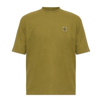 Stone Island Homme, Tops, Vert, Taille: XL T-shirt avec &eacute;cusson logo