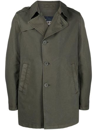 Herno veste l&eacute;g&egrave;re &agrave; simple boutonnage - Vert